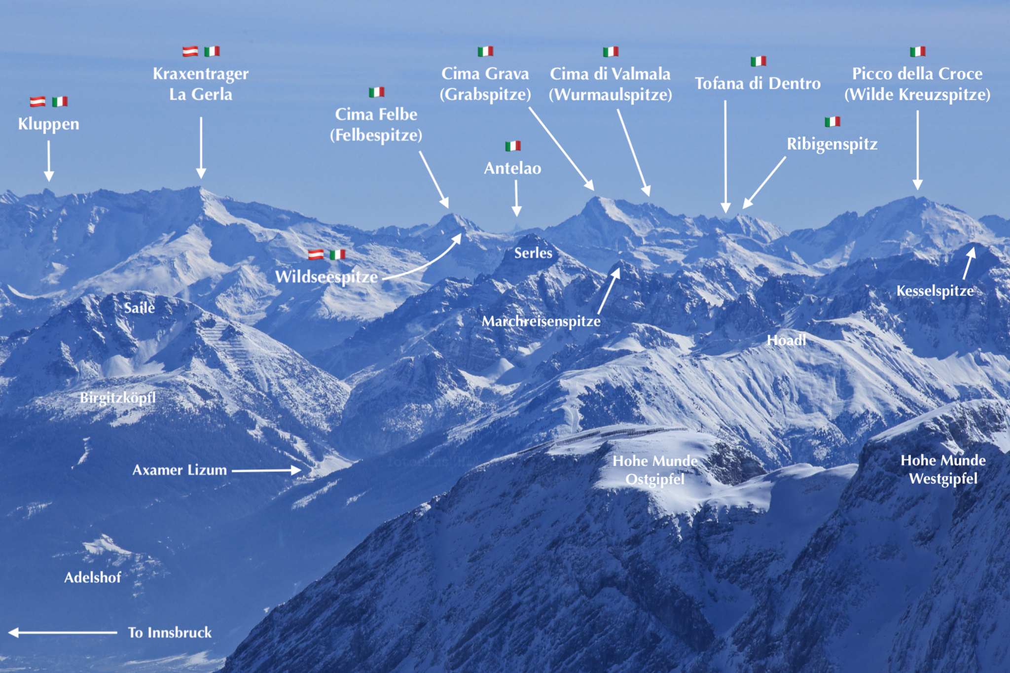 Zugspitze: spotting the Alps across 5 nations | Fotoeins Fotografie